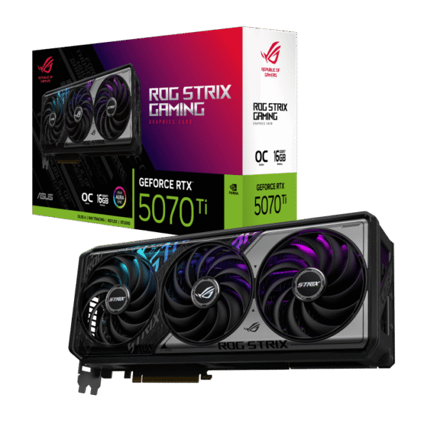Asus ROG Strix GeForce RTX 5070 Ti 16GB OC 3X Fans Graphics Card ...